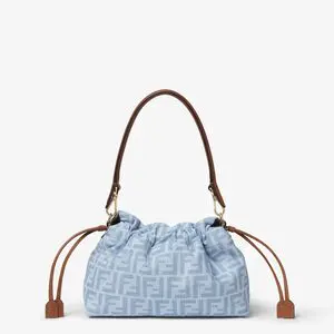 Fendi Baguette® Soft Medium Light Blue Ff Denim Bag